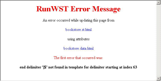 WebStringTemplates - For Web Page Designers - Your First Page